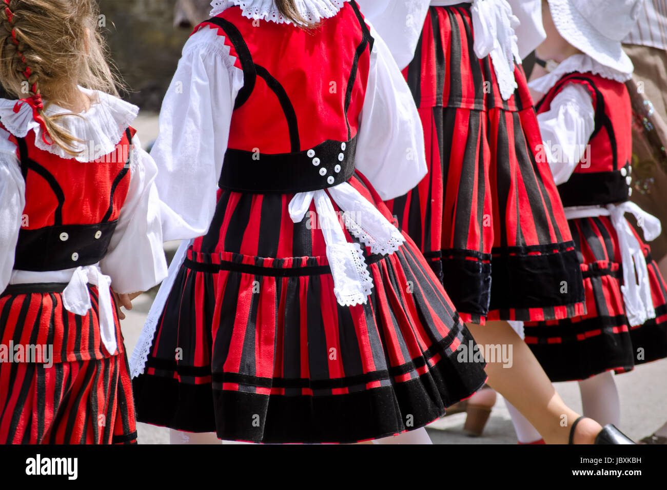 red and black eastern europe traditional clothes Stock Photo - Alamy