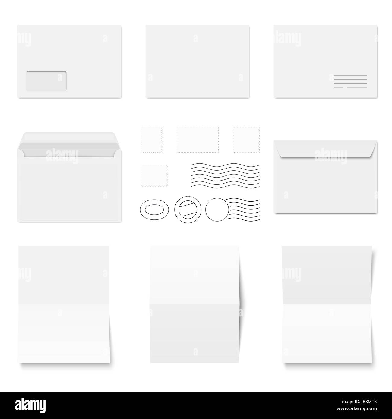 collection - envelope,stationery and stamps Stock Photo - Alamy