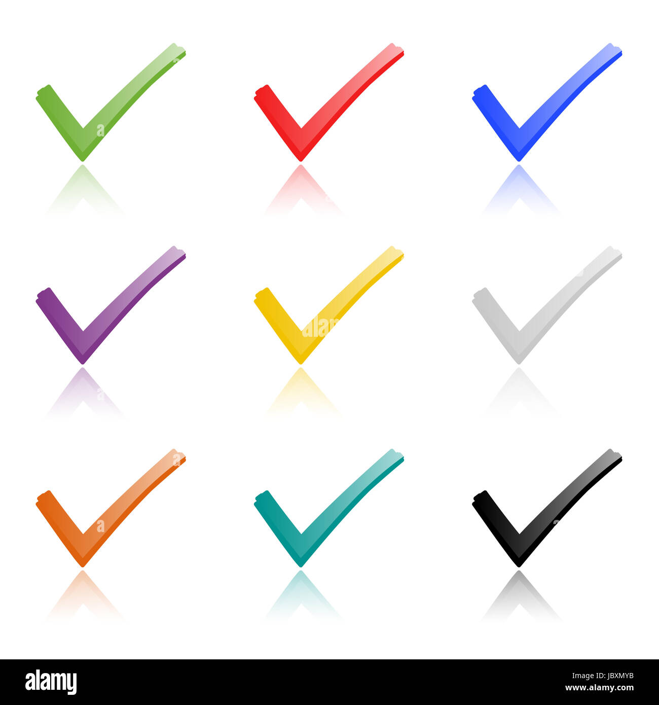 set colorful hooks with shadows Stock Photo - Alamy