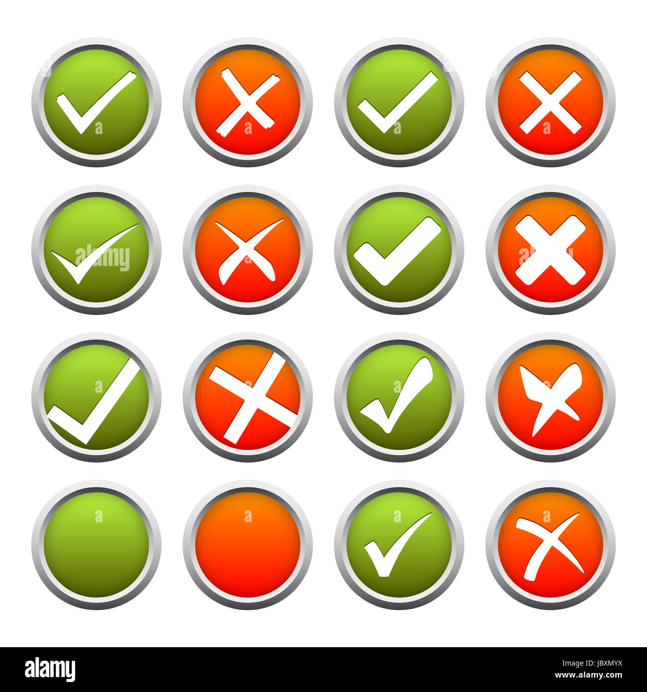 button set - yes + no Stock Photo - Alamy
