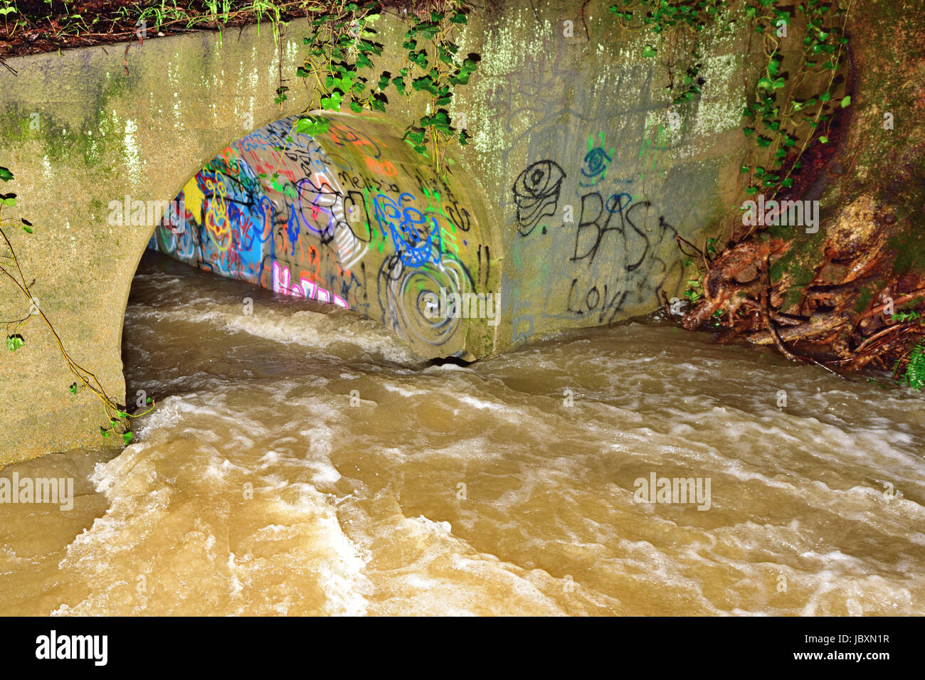 Tunnel Flood Waters Stock Photo - Alamy