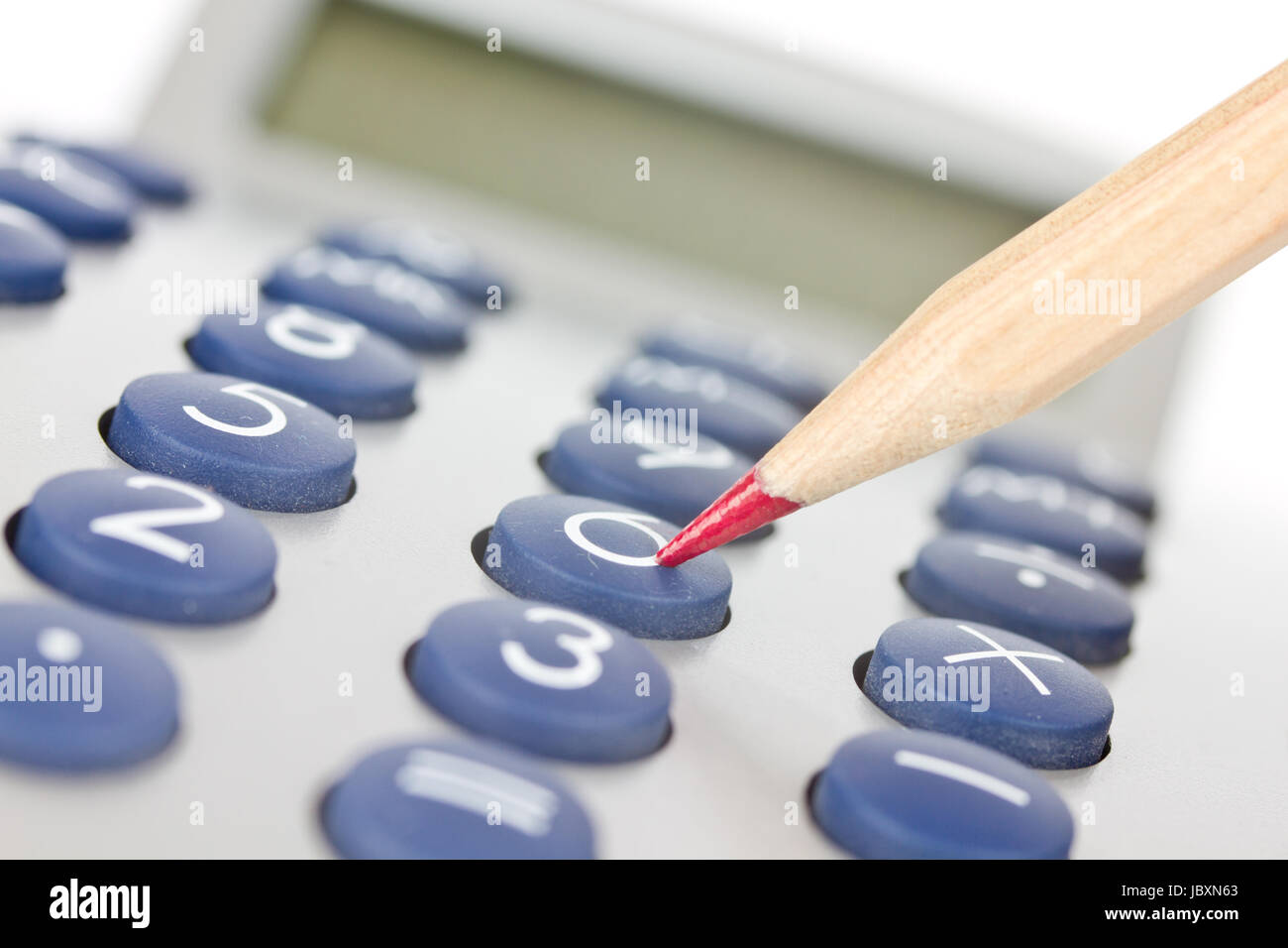 red pen and calculator Stock Photo - Alamy