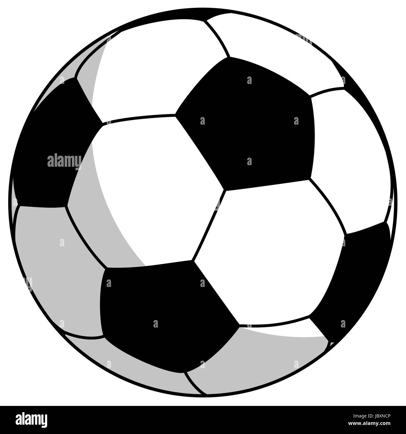 black-white football with shadow simple vector illustration Stock Photo ...