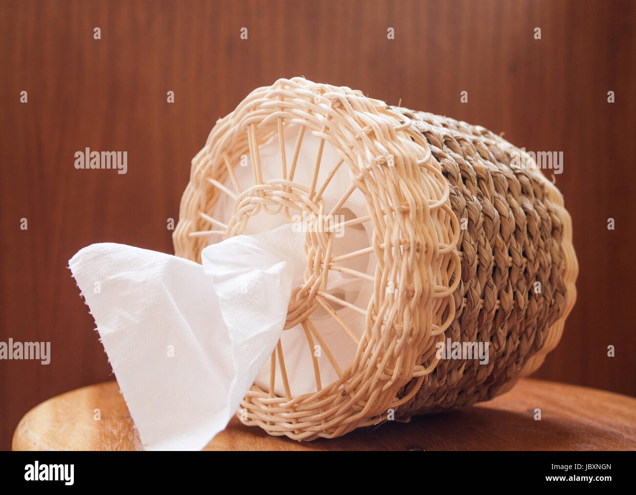 Tissue paper in craft box Stock Photo - Alamy