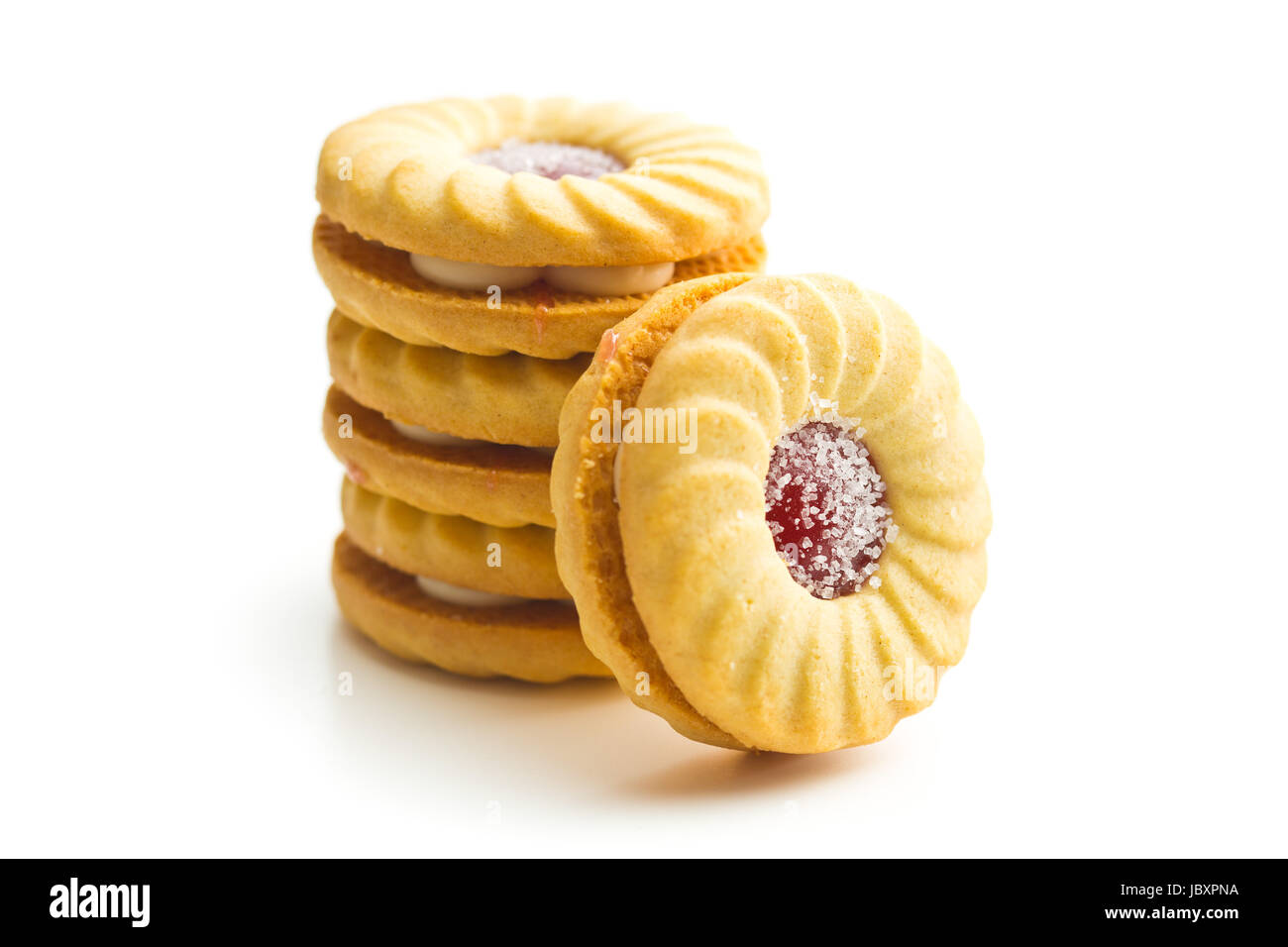 Shortbread biscuits with fresh cream hi-res stock photography and ...