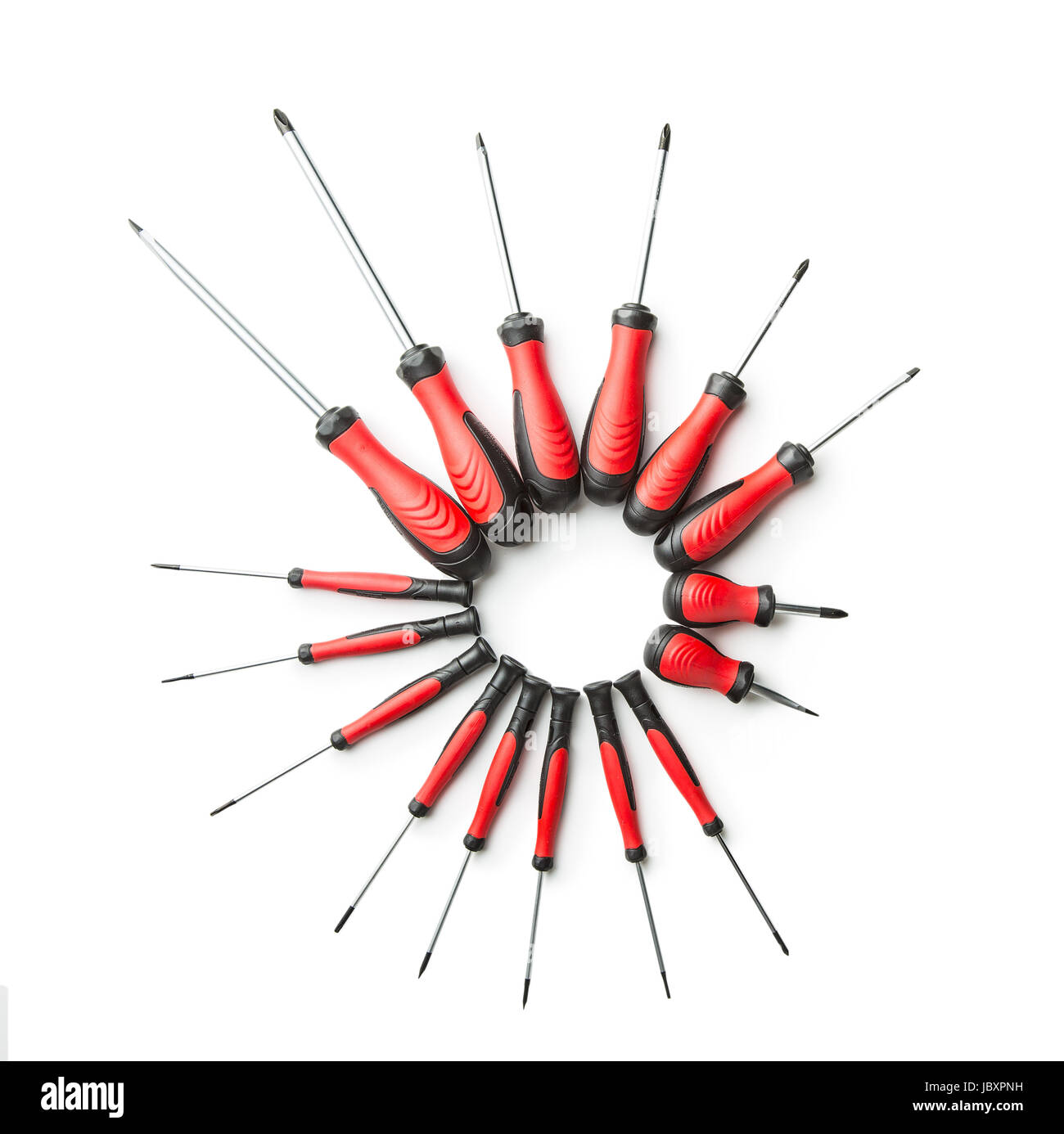 The hand screwdrivers isolated on white background Stock Photo - Alamy