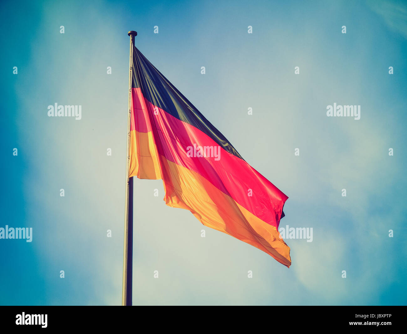 Vintage retro looking The national German flag of Germany (DE Stock ...