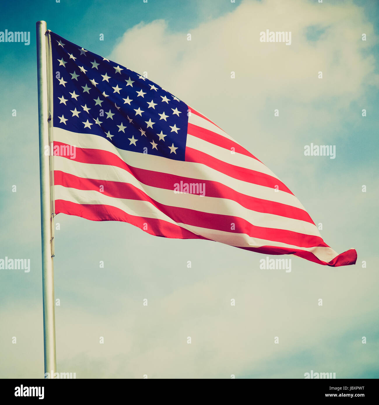 Vintage retro looking Flag of the USA (United States of America Stock ...