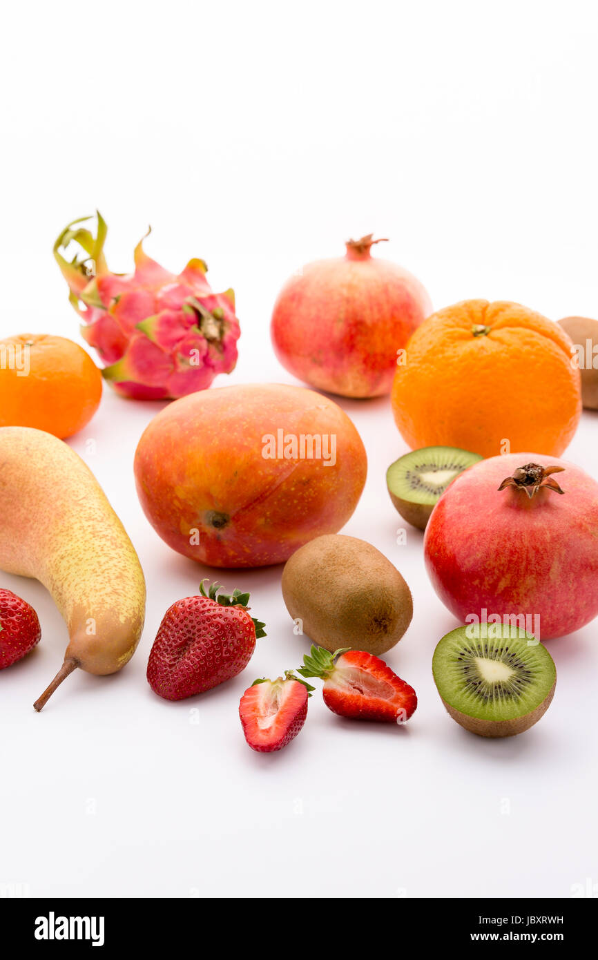 Different fruits, from mediterranean to tropical and exotic. Rich in ...