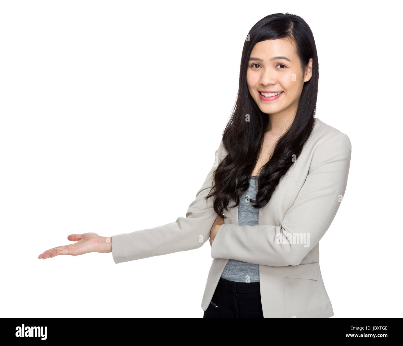 Business executive with hand sell something Stock Photo - Alamy