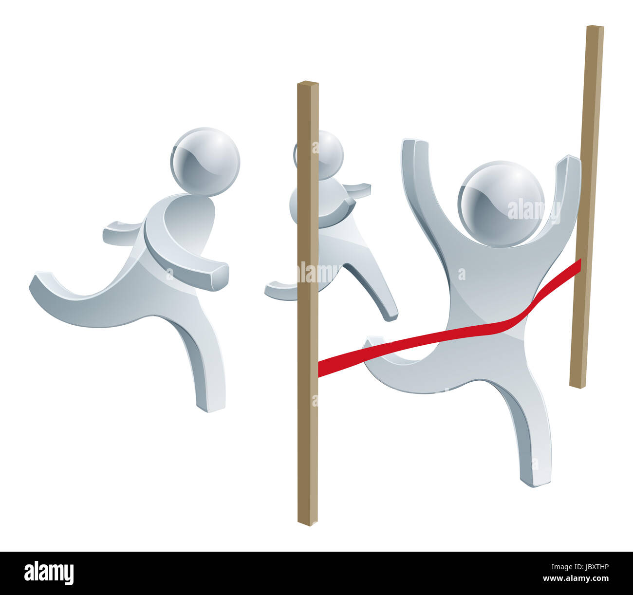 Finish line ribbon breaking hi-res stock photography and images - Alamy