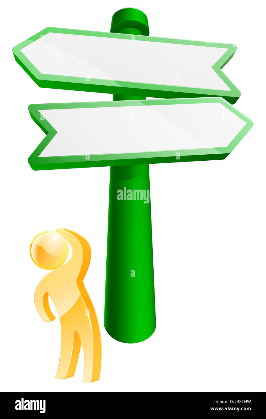 Confused person which way to go hi-res stock photography and images - Alamy