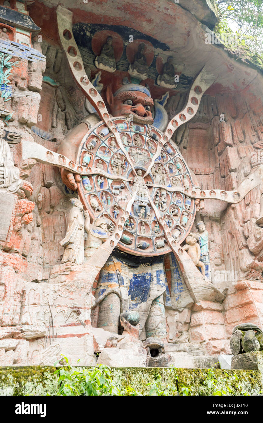 Ancient Hillside Stone Carving of Shakyamuni Buddha Repaying His ...