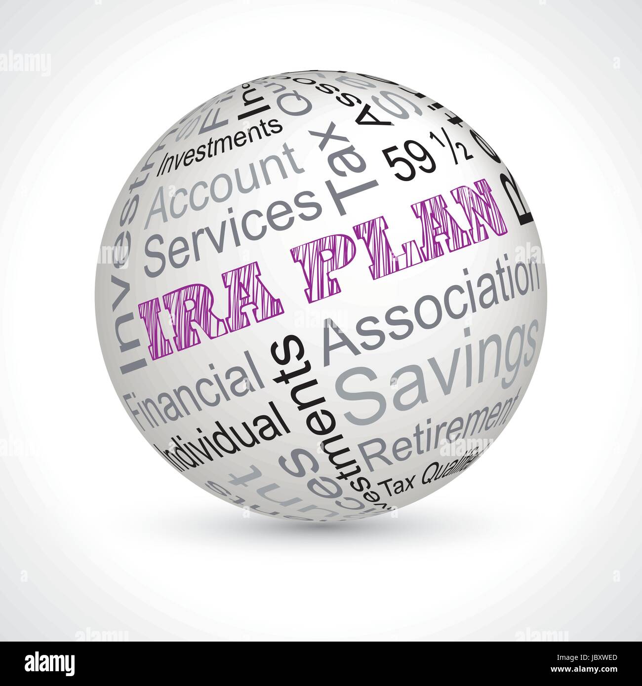 ira plan vector theme sphere with keywords Stock Vector Image & Art - Alamy