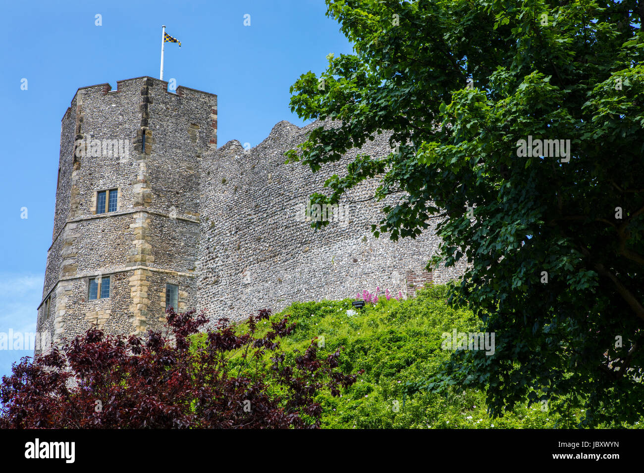 A view of the historic Lewes Castle in East Sussex, UK Stock Photo - Alamy