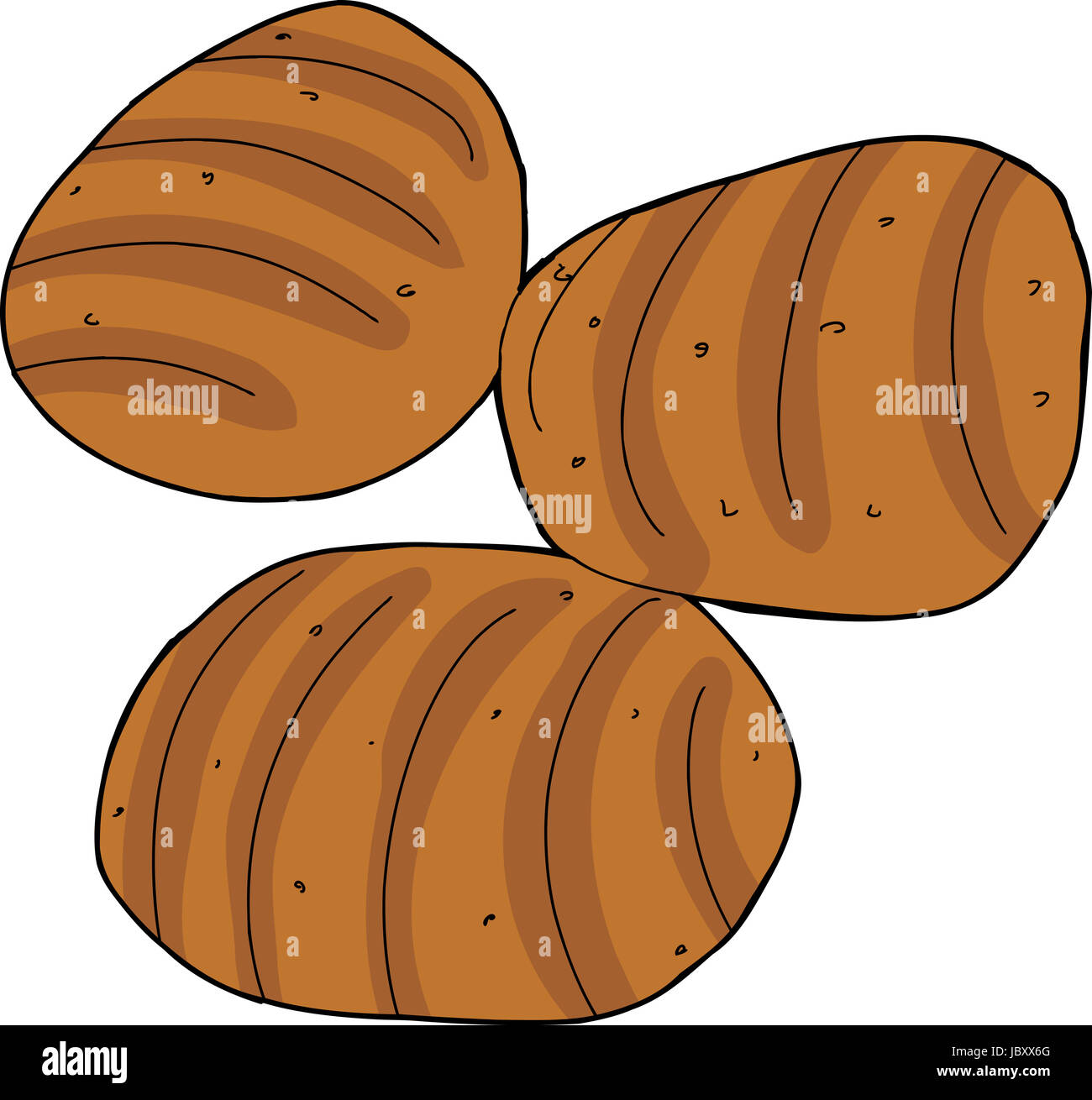 Three round dinner rolls on isolated background Stock Photo - Alamy