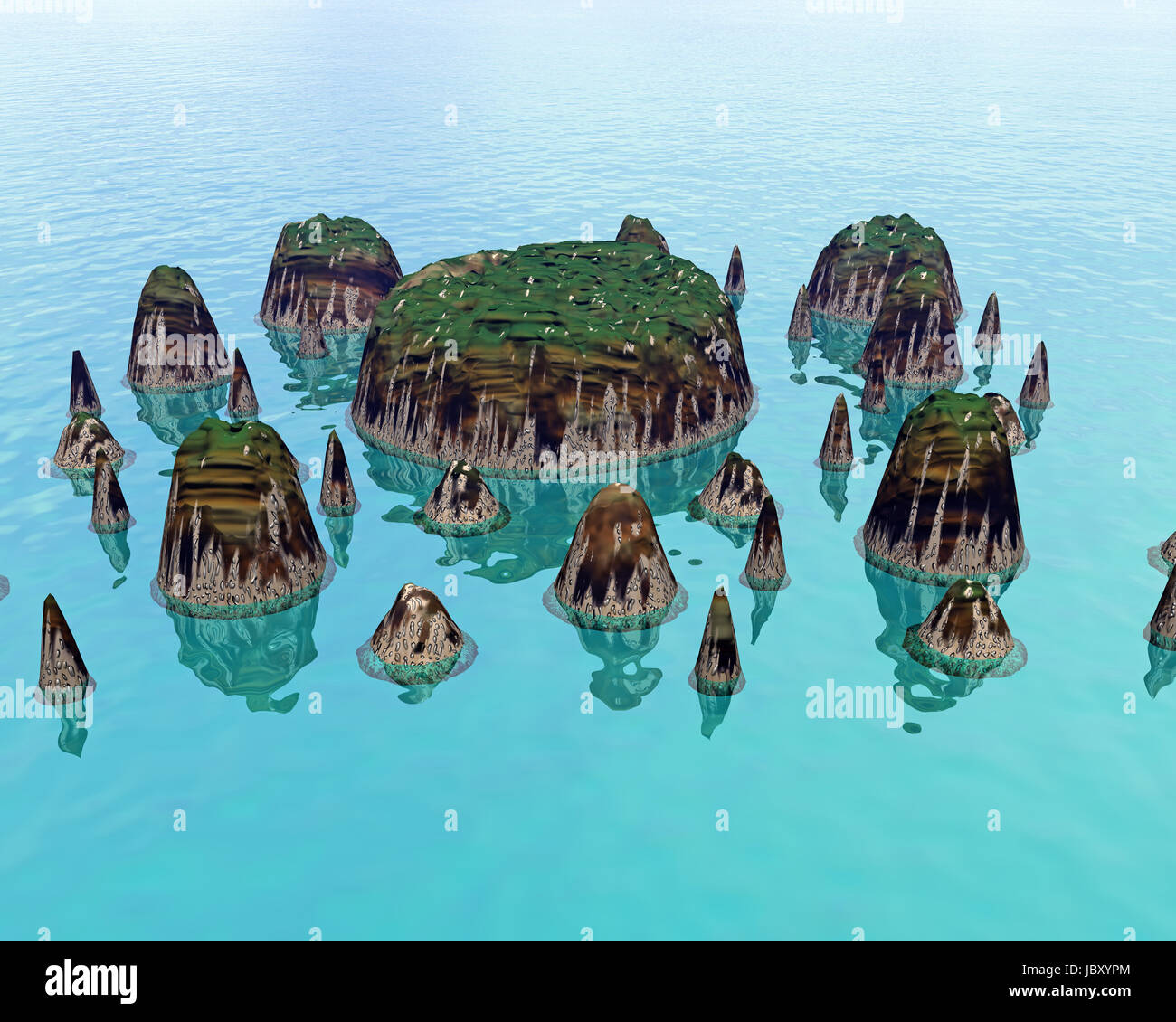 rocks in the sea Stock Photo - Alamy