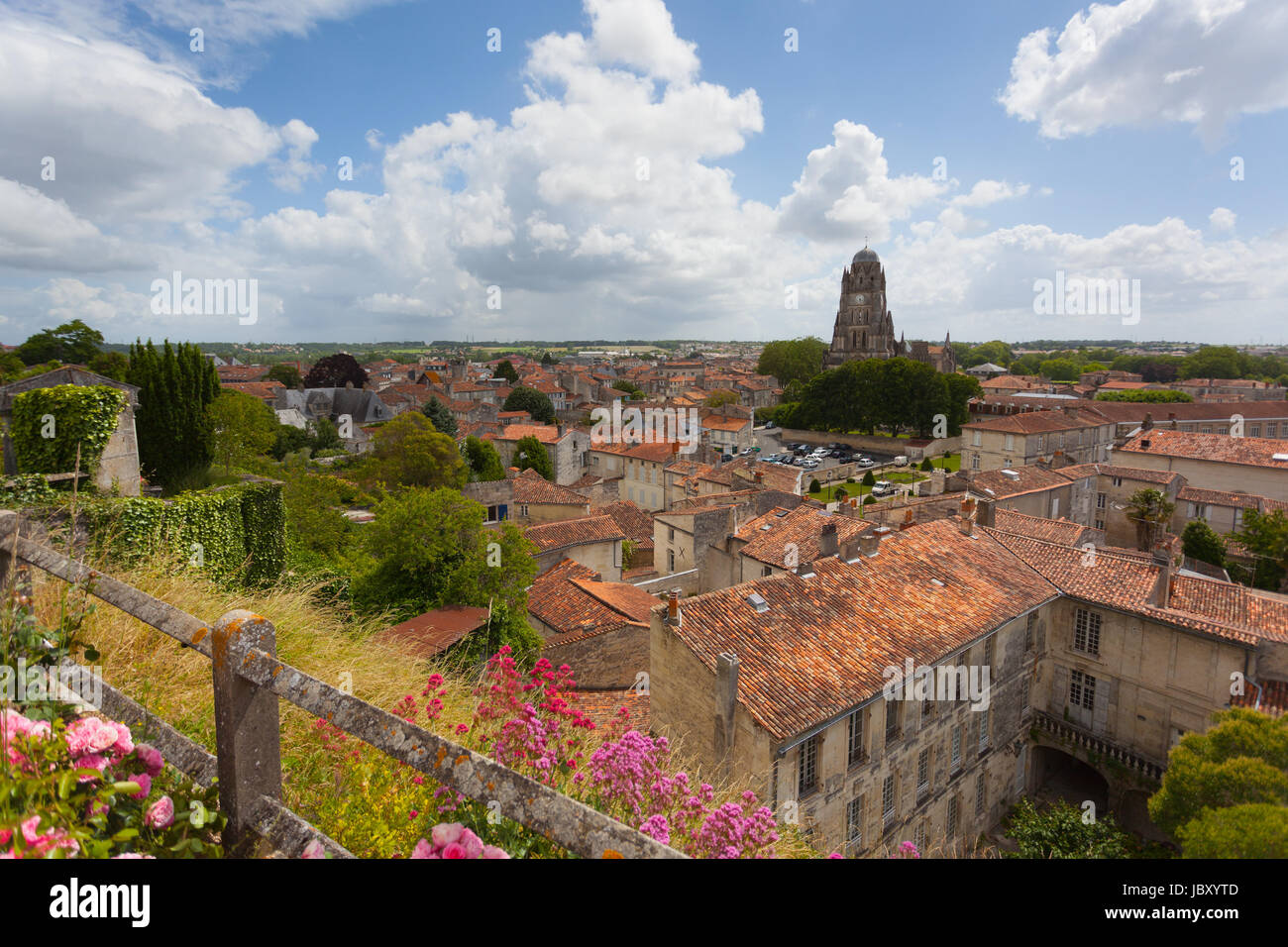 Panoramic view of the town of Saintes in France Stock Photo - Alamy