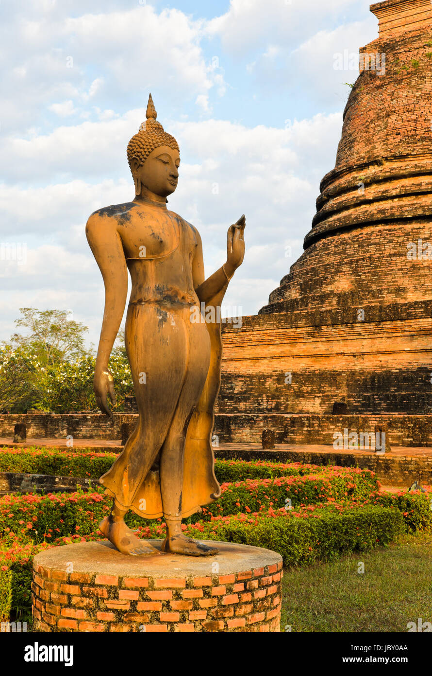 Sukhothai walking buddha hi-res stock photography and images - Alamy