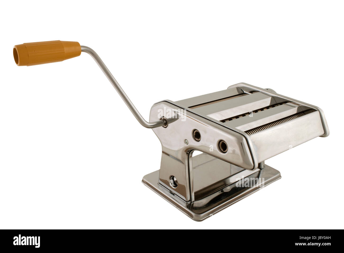 A metal pasta machine used for making various types of pasta Stock ...