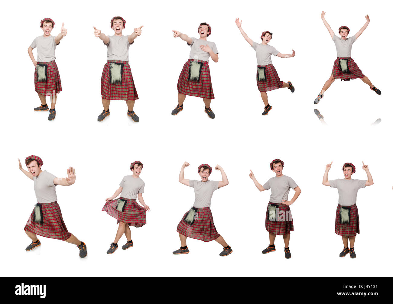 Funny scotsman isolated on white Stock Photo - Alamy