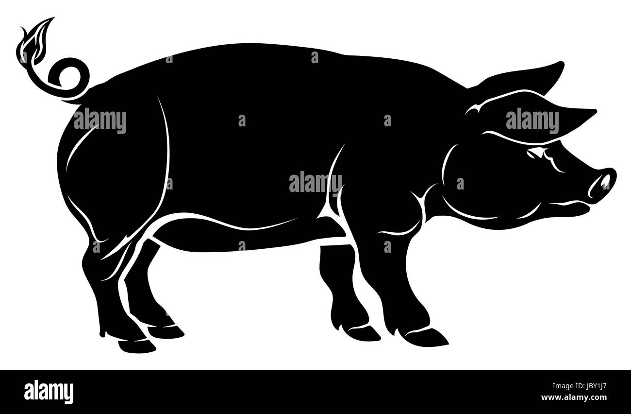 Pig sign with menu hi-res stock photography and images - Alamy