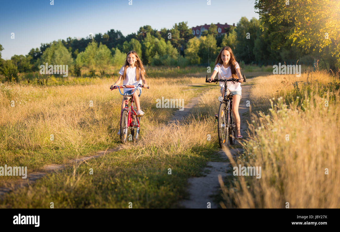 Beautiful girls on cycle hi-res stock photography and images - Alamy