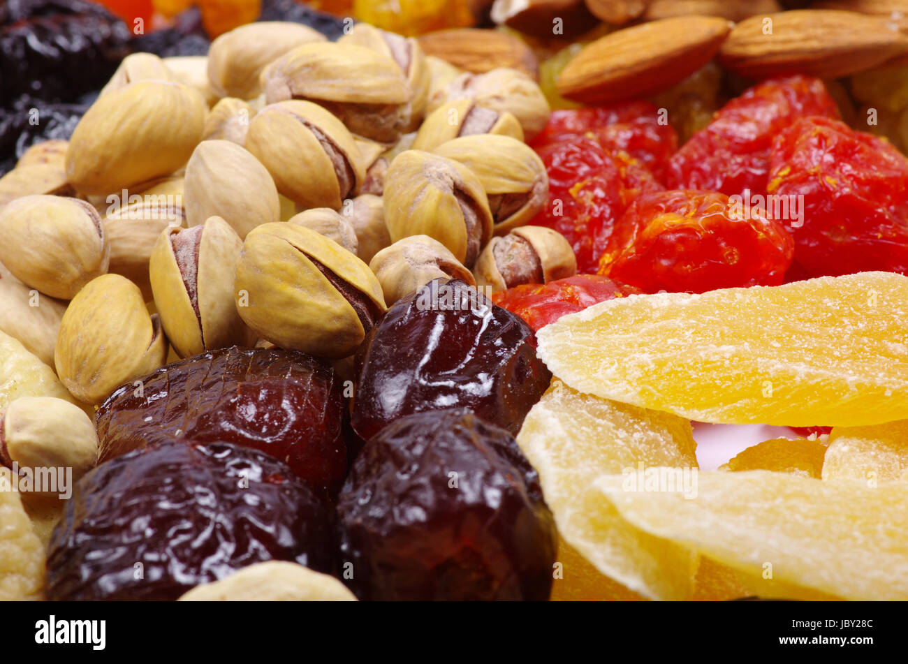 Background made of assorted dried fruits Stock Photo - Alamy