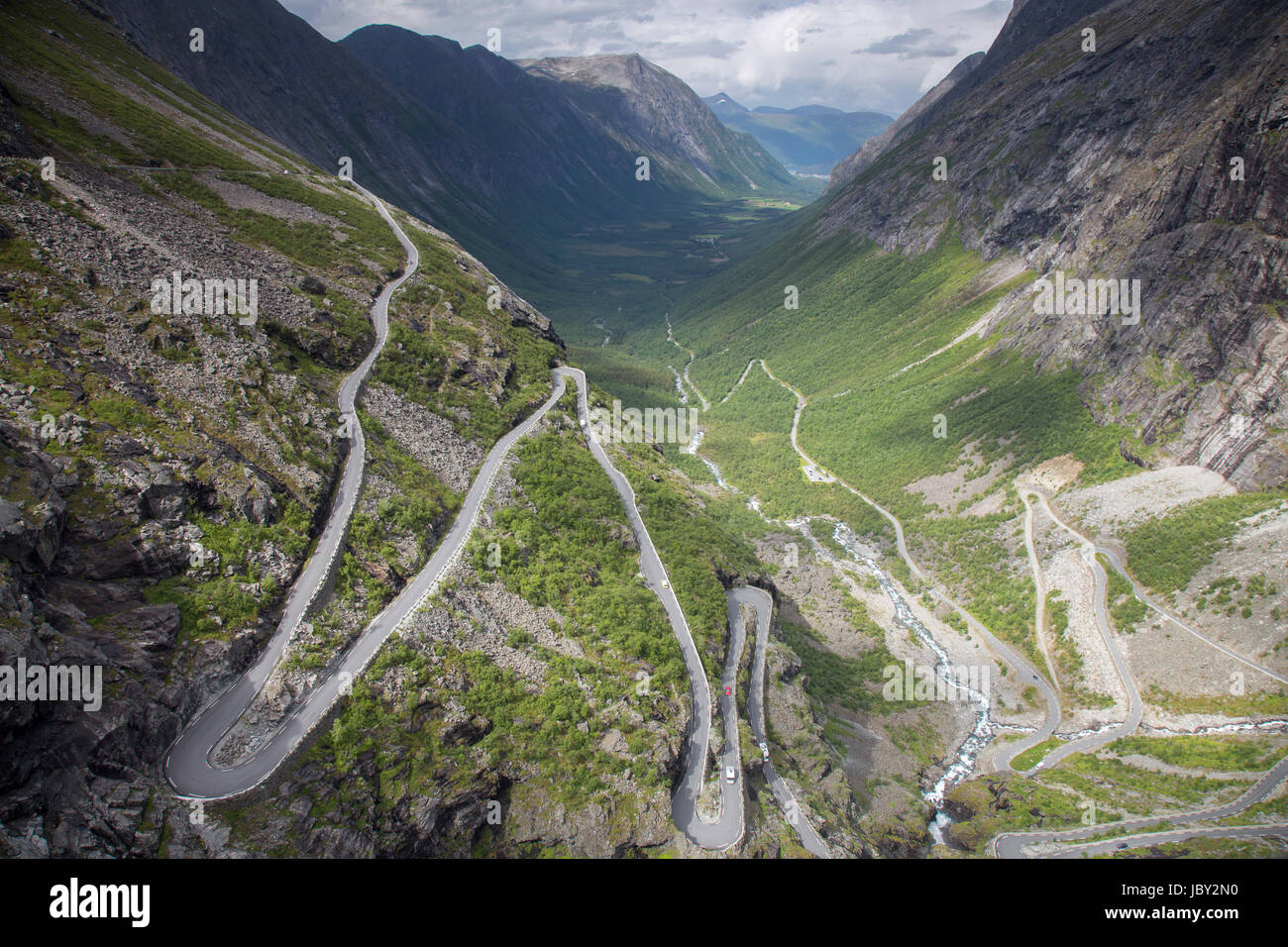 Trolls' Path (Trollstigen) a serpentine mountain road in Norway Stock ...