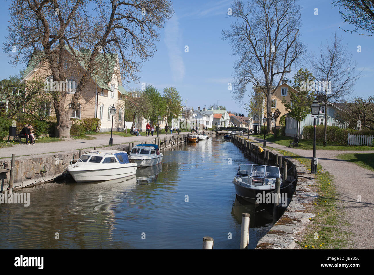 TROSA popular summer tourist City in Södermanland with Trosa River in ...