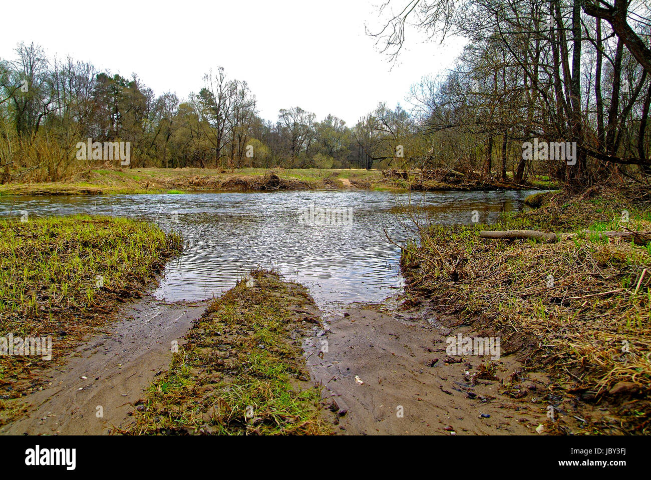 the spring river in Russia, river Shan, Kaluga oblast Stock Photo - Alamy