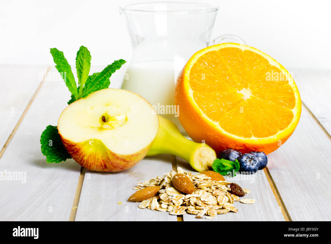 muesli with fruit Stock Photo - Alamy