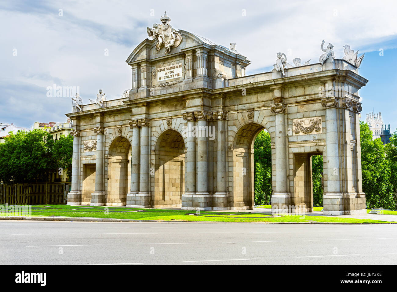Alcala Gate (Puerta de Alcala) in Madrid, Spain Stock Photo - Alamy