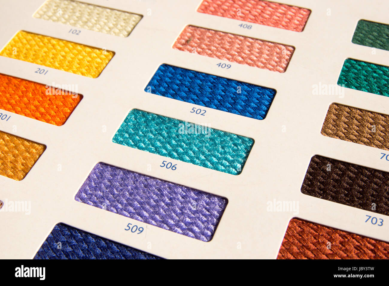 Fabric patterns - color card Stock Photo - Alamy