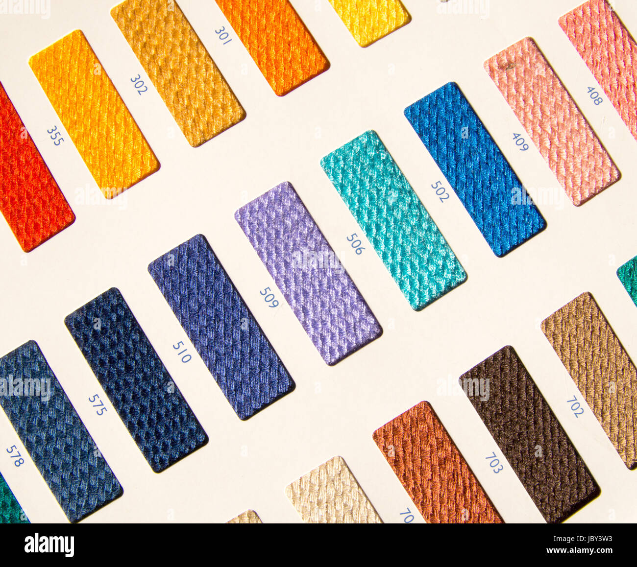 Fabric patterns - color card Stock Photo - Alamy