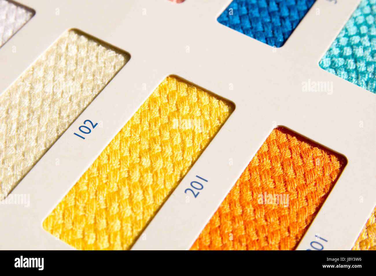Fabric patterns - color card Stock Photo - Alamy
