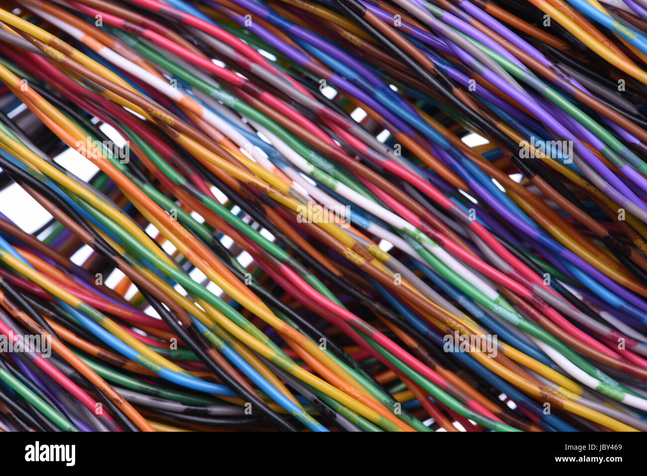 Technology cable and wire in computer network systems Stock Photo - Alamy