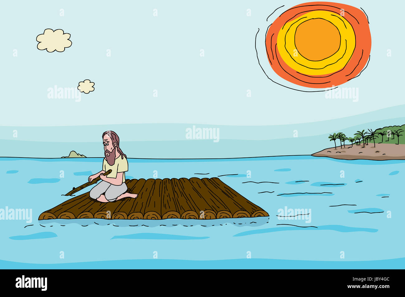 Man stranded on island hi-res stock photography and images - Alamy