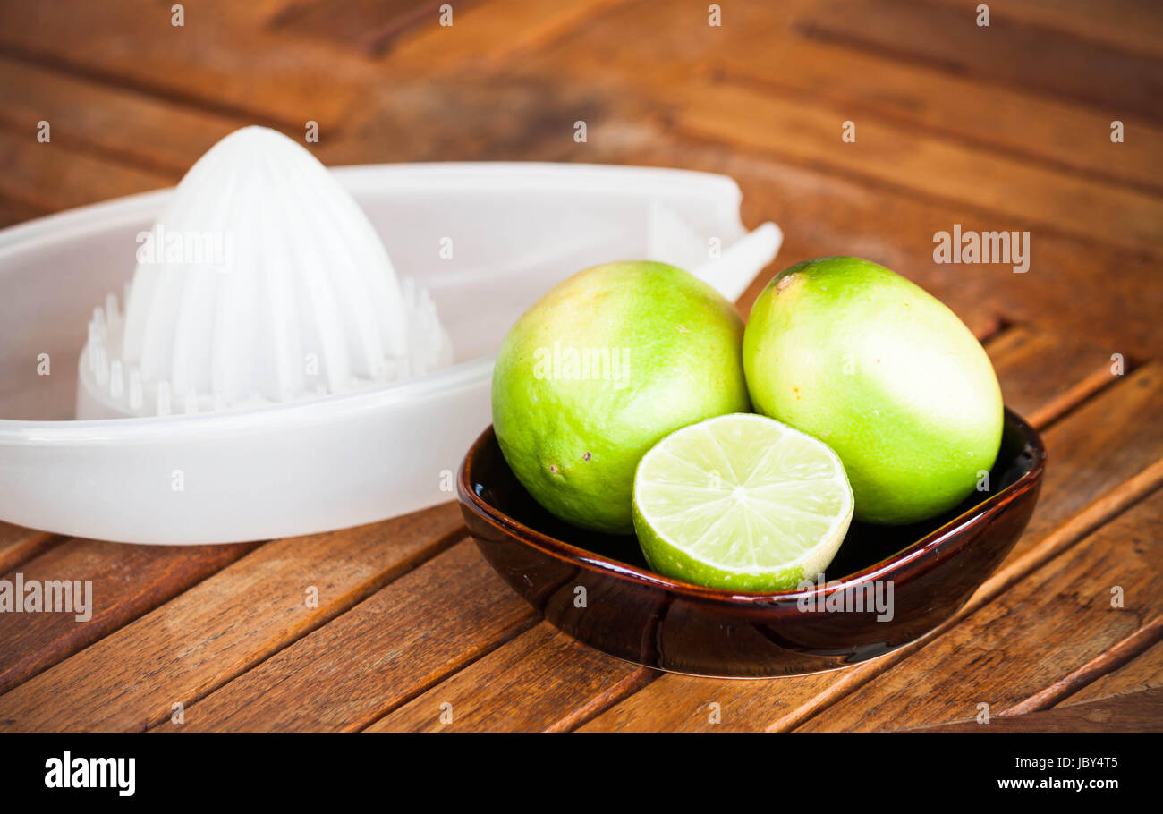 Fresh citrus lime wholes and slice prepare for squash Stock Photo - Alamy