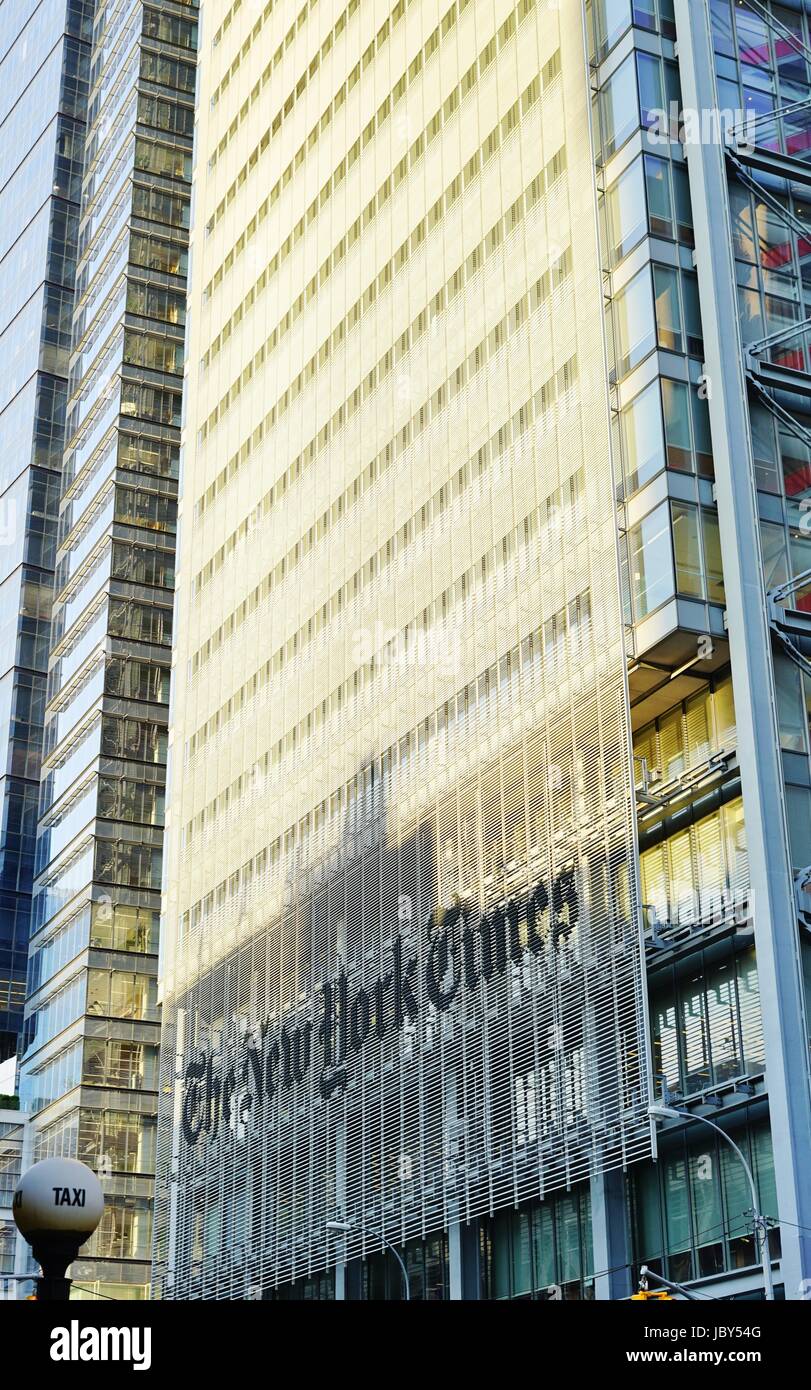 Completed in 2007, the New York Times Building is a skyscraper designed ...