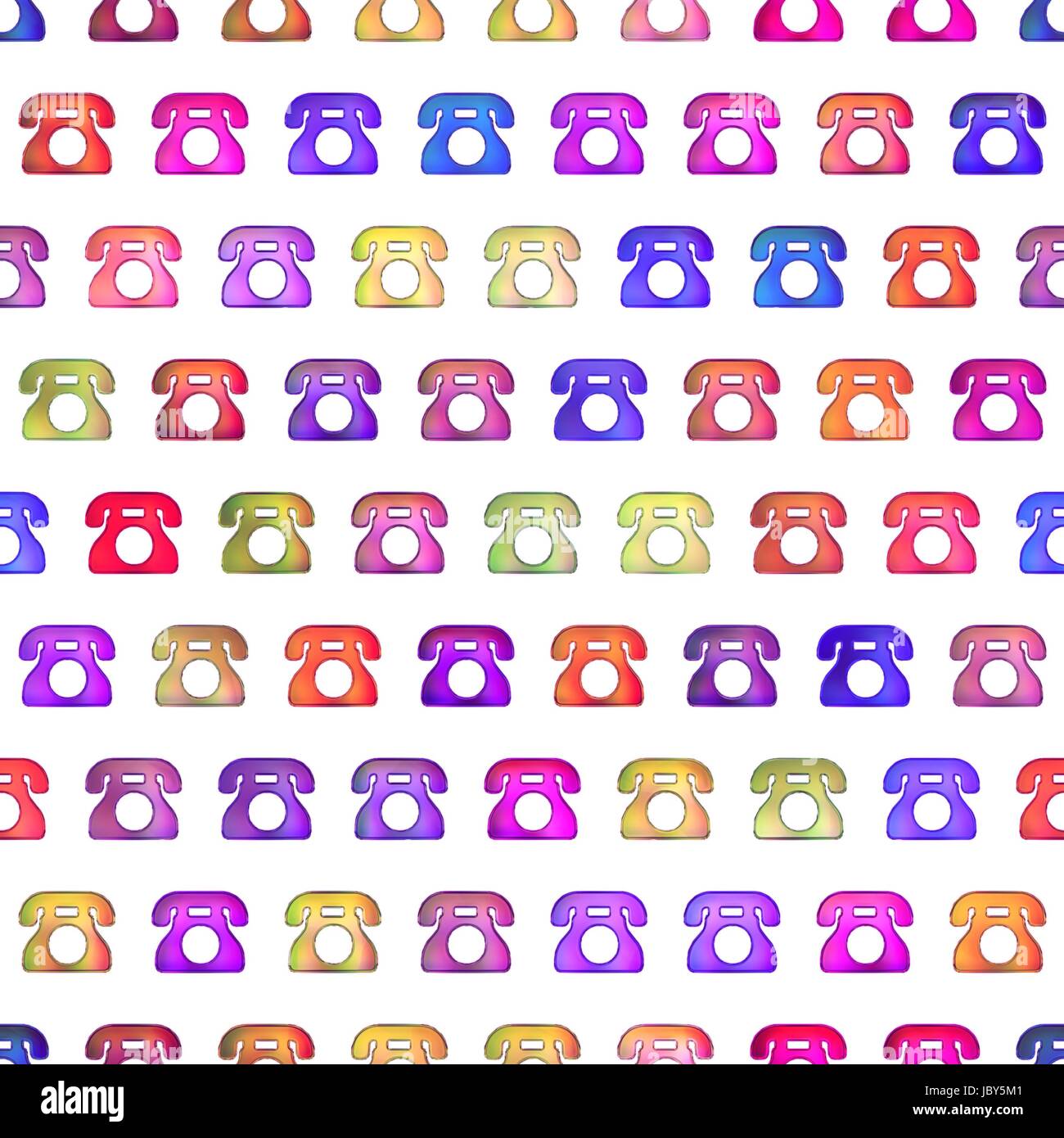 Seamless colorful telephone texture Stock Photo - Alamy