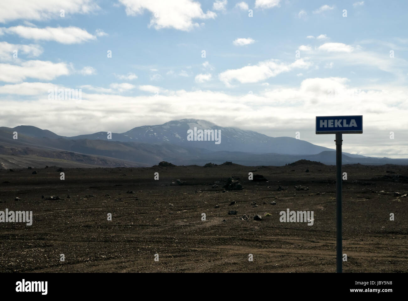 View to the icelandic volcano Hekla Stock Photo - Alamy