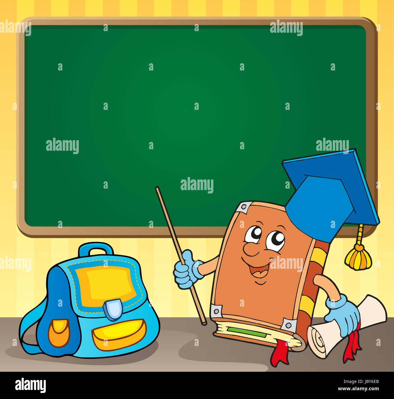 Schoolboard theme image 4 - picture illustration Stock Photo - Alamy