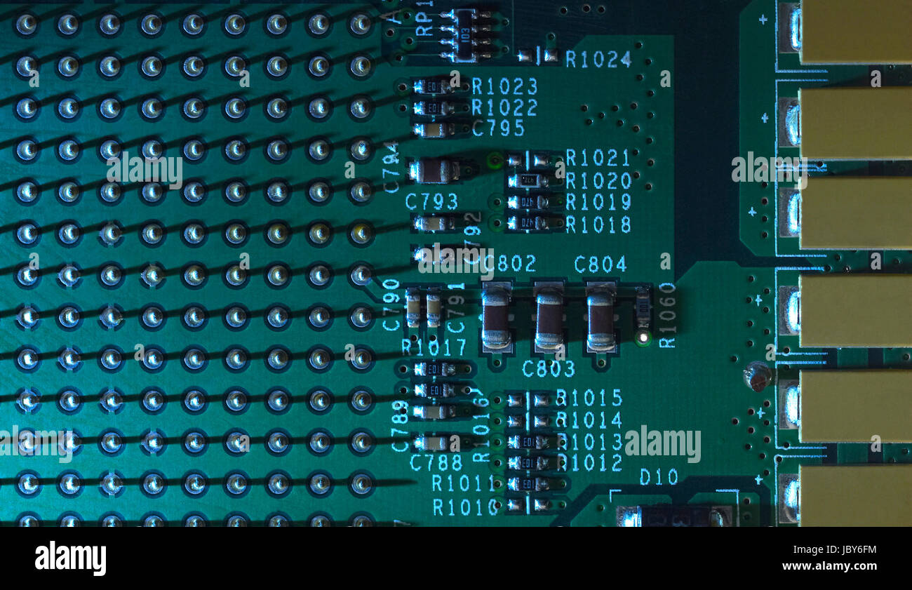 full frame detail of a printed circuit board Stock Photo - Alamy