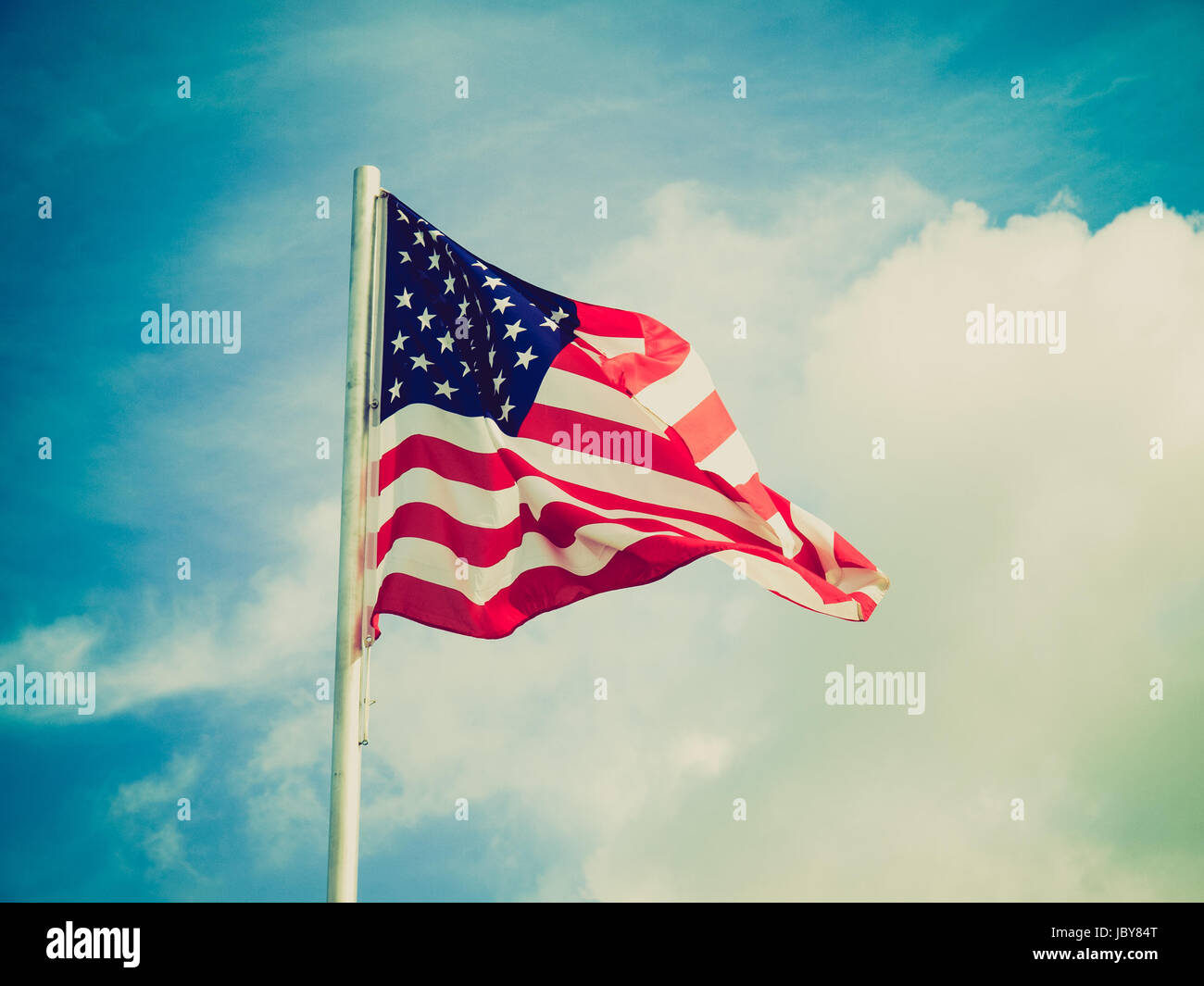 Vintage retro looking Flag of the USA (United States of America Stock ...