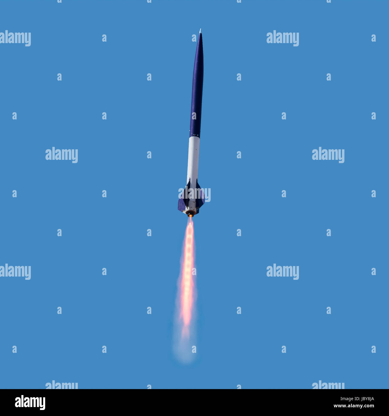 Ballistic launch rocket isolated on black background Stock Photo - Alamy