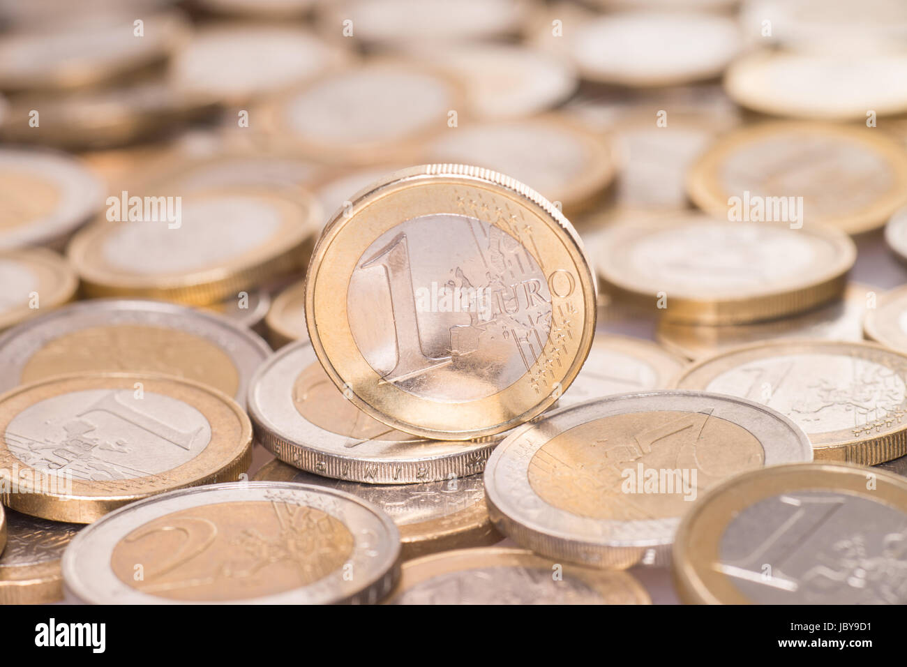 many euro coins Stock Photo - Alamy