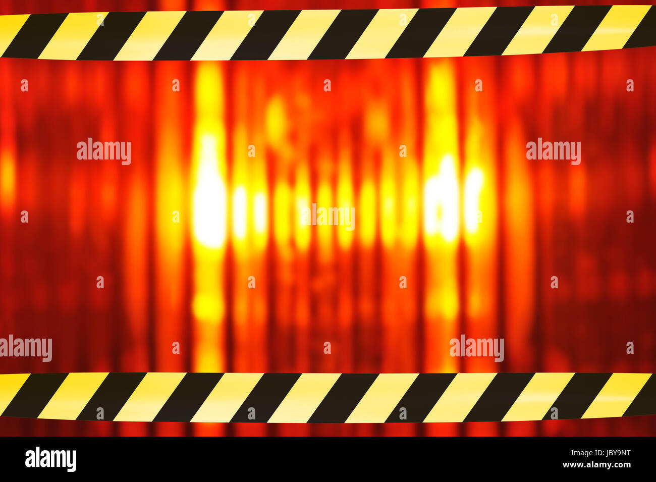 round light with barrier tape Stock Photo - Alamy