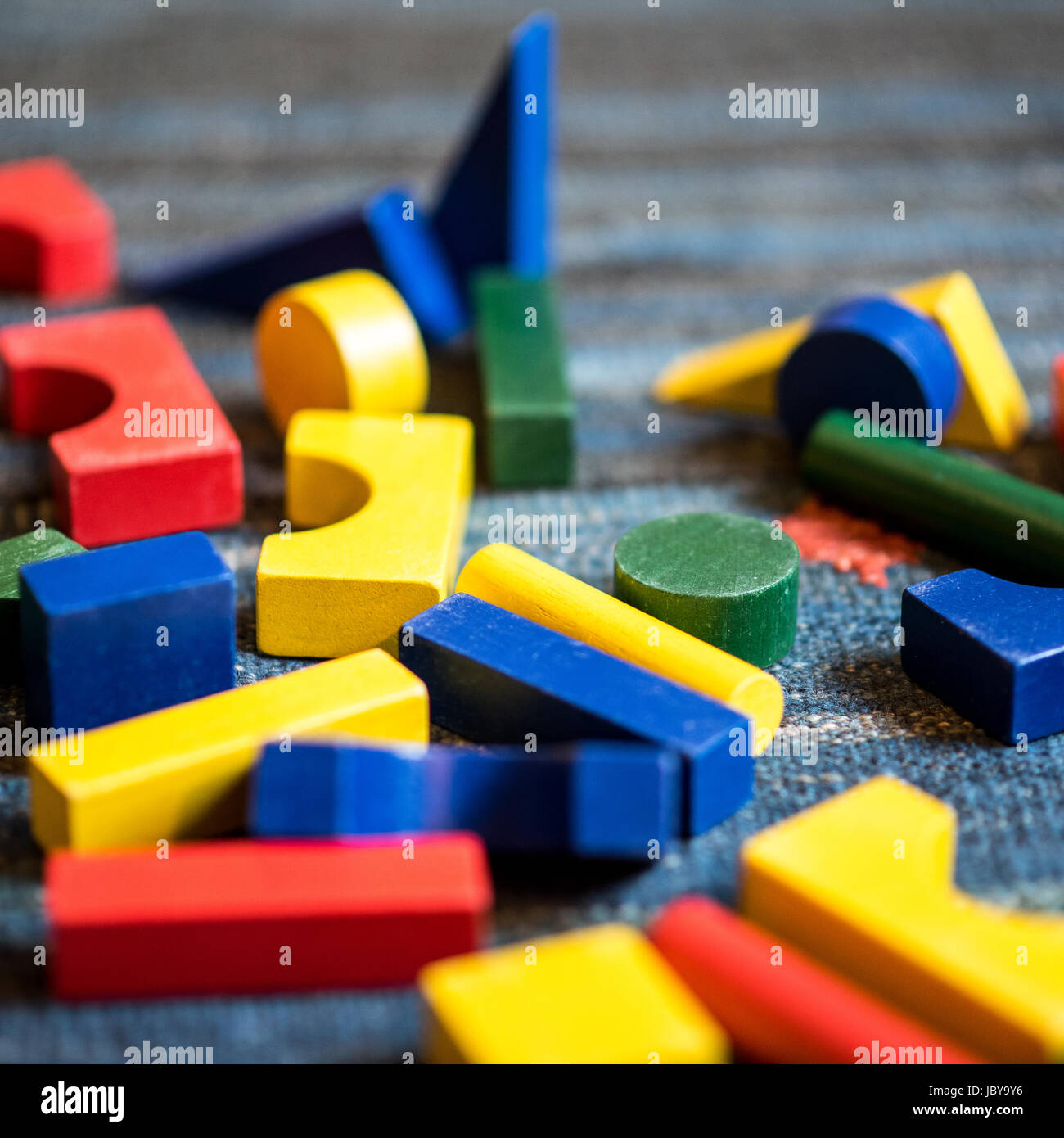 Geometrical and building wooden toys for children for didactic and ...