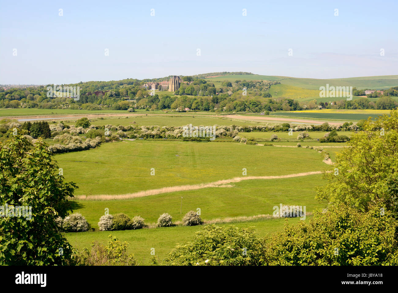 River Adur valley at Shoreham. West Sussex. England. With Lancing ...